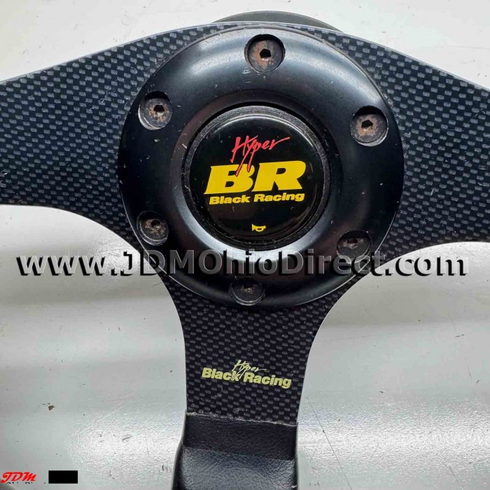 JDM Black Racing Hyper Steering Wheel with EK9 Hub