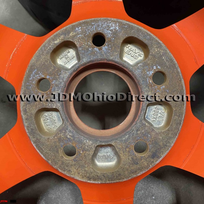 JDM Volk Racing TE37 Orange 15 inch Wheels