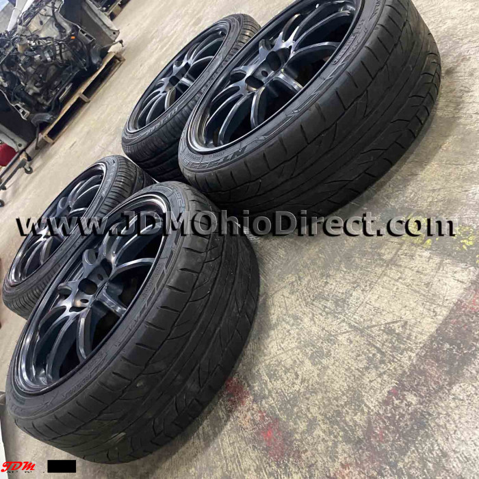 JDM WORK Emotion 11R 18" 5x114 Wheel and Tire Set